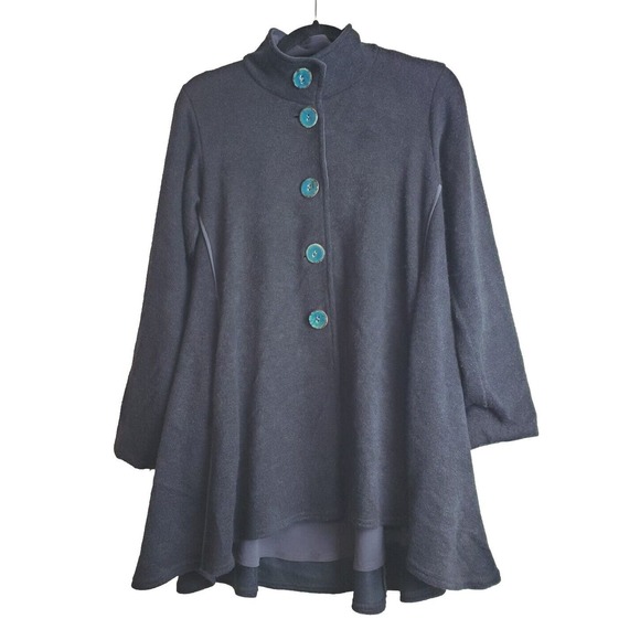 Sympli | Jackets & Coats | Sympli 4 Black Jacket Trench Swing Coat ...